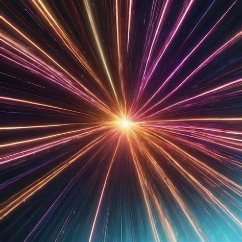 Premium Ai Image Space Speed Abstract Dynamic Lines Or Starburst Rays 3d Illustration