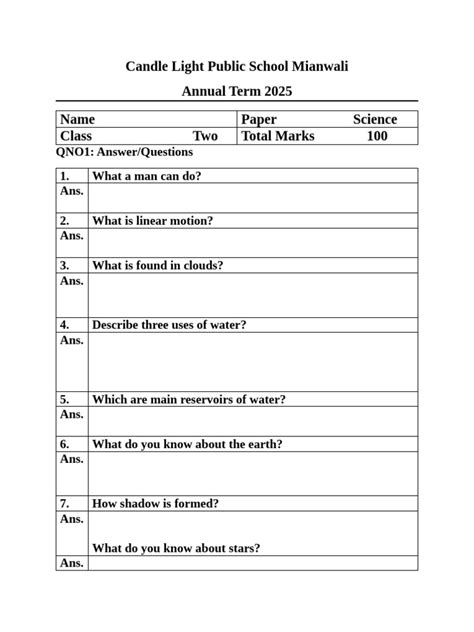 Grade 2 Science Exam Prep Pdf