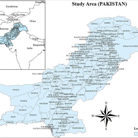 Map Displaying The Spatial Representation Of Pakistans District A Download Scientific Diagram