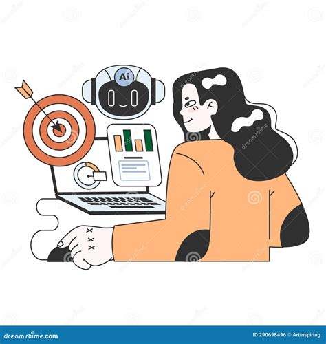 Help Of Artificial Intelligence For Business Ai Powered Production Stock Vector Illustration