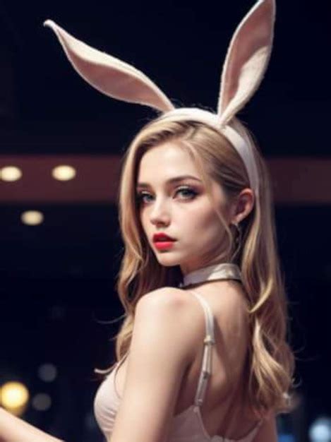 Premium Ai Image A Photo Of A Woman In A Bunny Costume