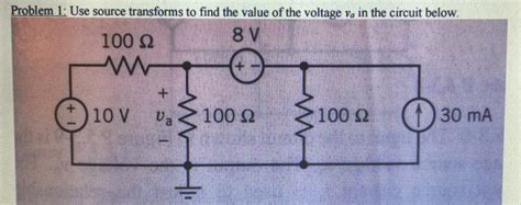 Solved Use Source Transforms To Find The Value Of The Chegg