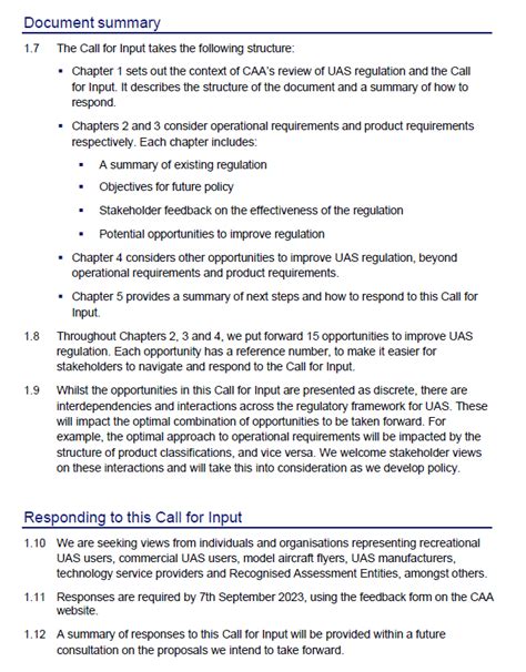 Caa Call For Input Review Of Uk Uas Regulations Aug 2023 All Things Model Flying Rcmande Home