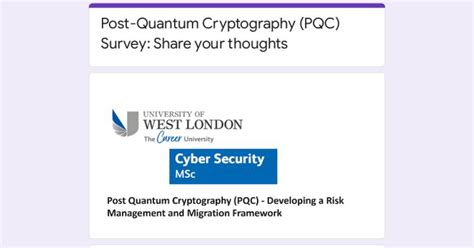Rodolfo A On Linkedin Post Quantum Cryptography Pqc Survey Share Your Thoughts