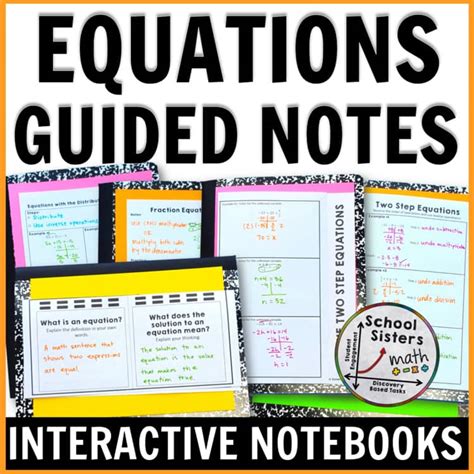 7th Grade Solving Equations Guided Notes For Interactive Notebooks Practice