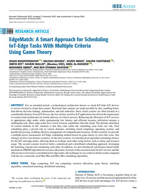 Edgematch A Smart Approach For Scheduling Iot Edge Tasks With Multiple Criteria Using Game