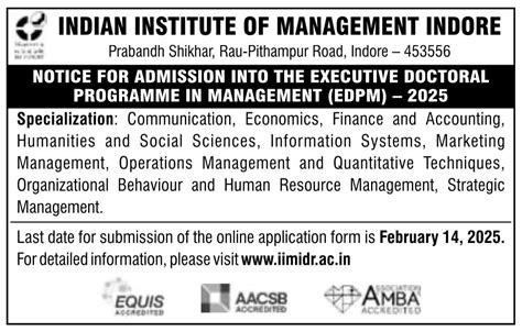 Iim Iimi Iimindore Phd Edpm Management Susheel Ragade