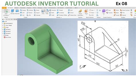 Autodesk Inventor 3d Modeling Tutorial Ex 08 Youtube