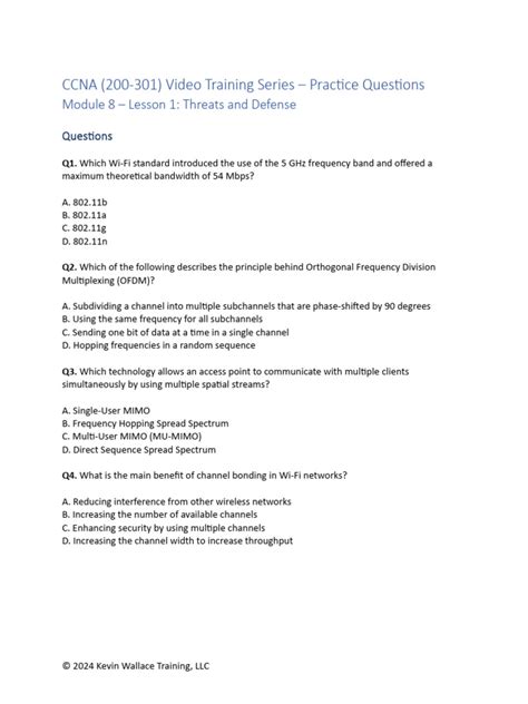 626 Module 6 Lesson 2 Quiz Pdf Ieee 80211 Wi Fi