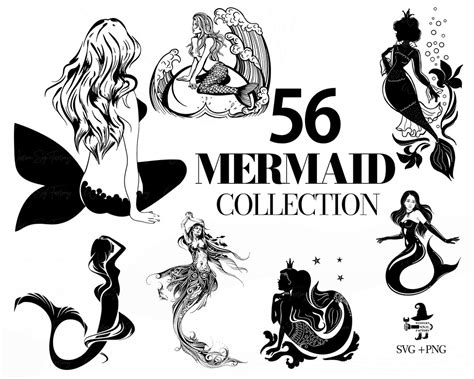 Mermaid Collection Mermaid Svg Sexy Mermaid Mermaid Silhouette