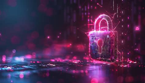 Premium Photo Cyber Hacking Security Padlock Symbol