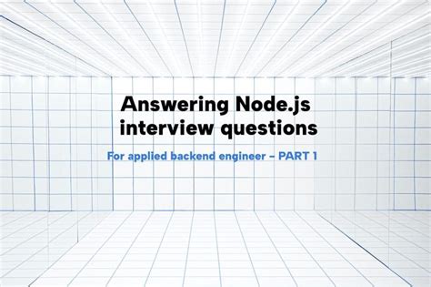 Dmytro Harazdovskiy On Linkedin Answering Nodejs Interview Questions For Applied Backend