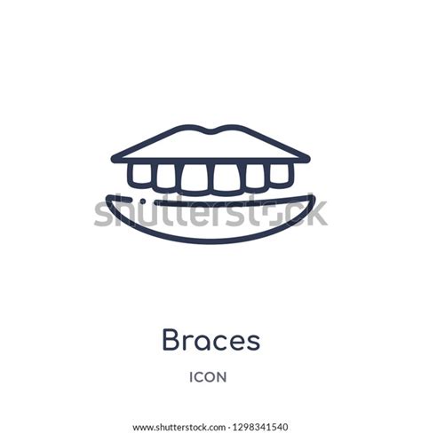 Linear Braces Icon Medical Outline Collection Stock Vector Royalty