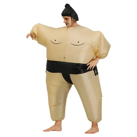 Halloween Costume Men Morph Sumo Wrestler Inflatable Costume