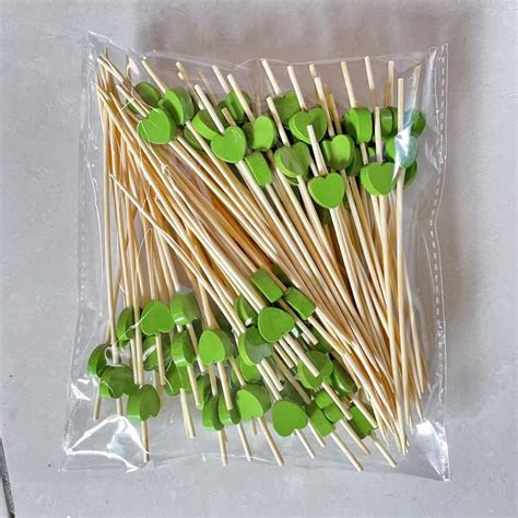 100 Pcs 12mm Love Fruit Sticks Disposable Platter Grandado