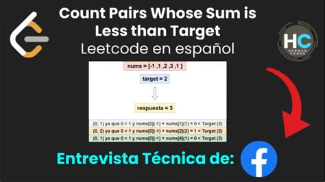 Count Pairs Whose Sum Is Less Than Target L Ejercicio De Entrevista De