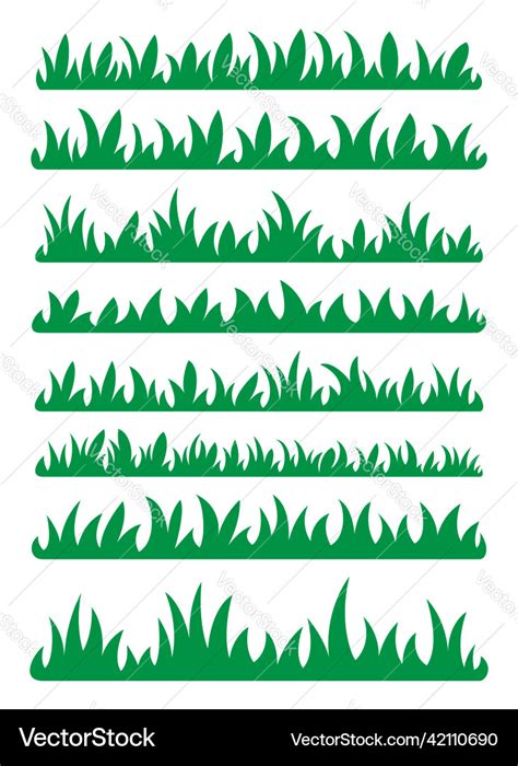 Green Grass Collection Royalty Free Vector Image