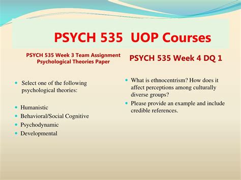 Ppt Psych 535 Uop Tutorial Course Uoptutorial Powerpoint