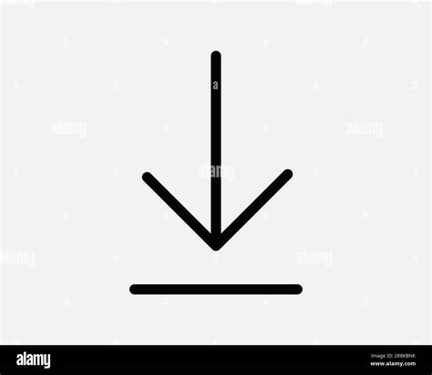 Download Line Icon Down Load Arrow Button Data Server File Storage