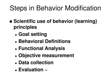 Behavior Modification Education National Education