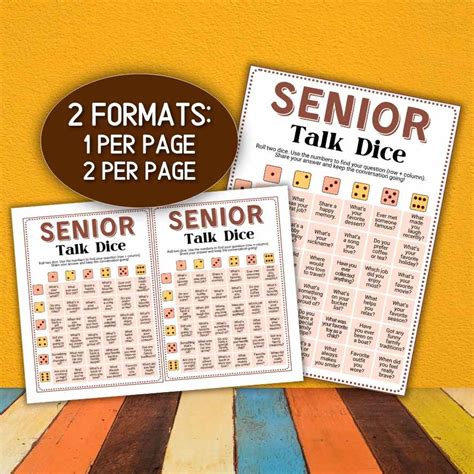 Senior Citizens Game Printable The Game Room