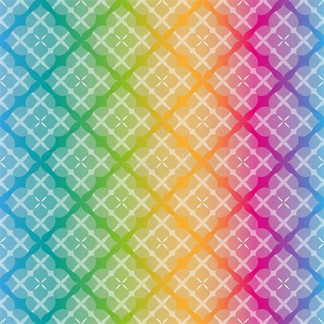 Vector Seamless Geometric Rainbow Gradient Festive Pattern Stock Vector Illustration Of Ornate