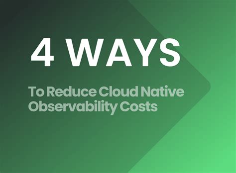 4 Ways To Reduce Cloud Native Observability Costs Chronosphere