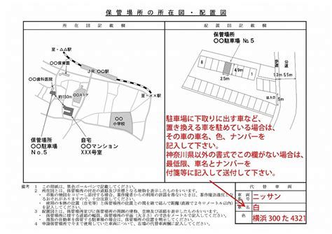 車庫証明の申請前のチェック／車庫証明の書き方・記入例