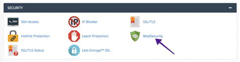 What Is And Using The ModSecurity Interface In CPanel