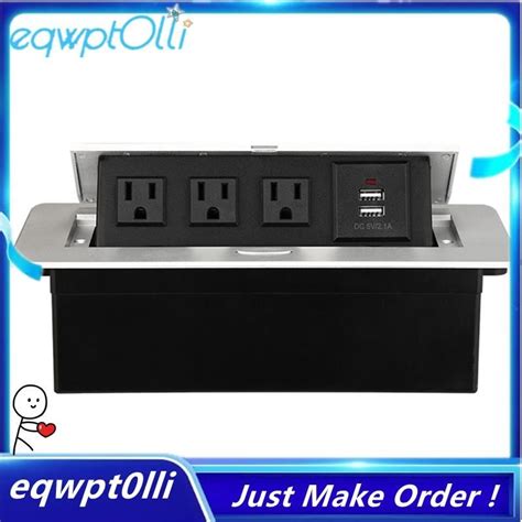 Eqq 3 Outlets Pop Up Floor Electrical Outlet Recessed Hidden