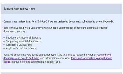 Nvc Timeline From Their Website R Nationalvisacenter