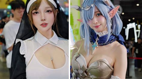 Bilibiliworld 全程逛展拍妹 各种美女coser 原神 绝区零 碧蓝航线 蔚蓝档案 角色扮演cosplayコスプレ