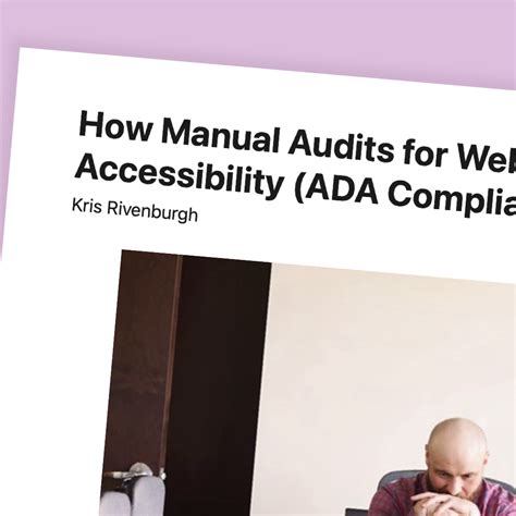 How Manual Audits For Website Accessibility Ada Compliance Work A11y Toolbox