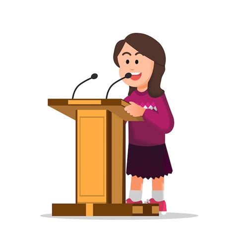 Public Speaking Clipart Girl