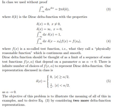 Solved Strictly Speaking The Integral In Eq 3 Is