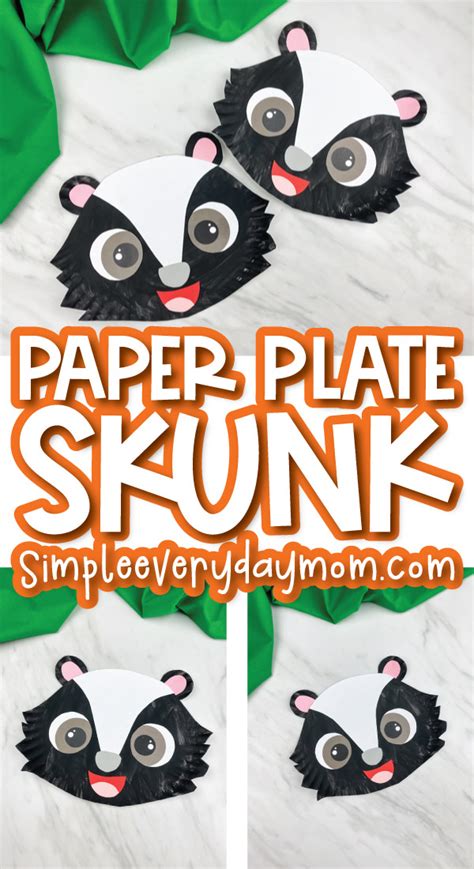 Paper Plate Skunk Craft [with Free Template ]