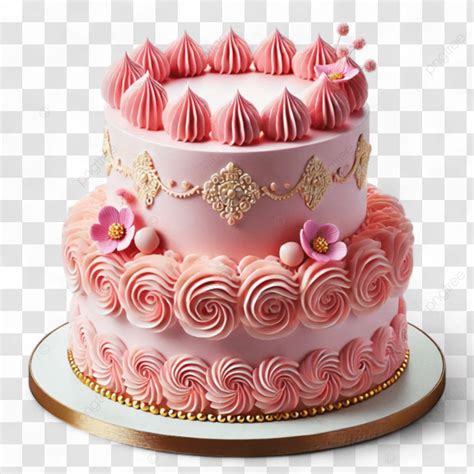 투명한 배경을 가진 특별한 축하를 위한 사랑스러운 핑크색 생일 케이크 투명한 배경을 가진 특별한 축하를 위한 사랑스러운 핑크색 생일 케이크 사랑스러운 핑크색 생일 케이크