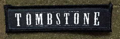 1x4 Tombstone Movie Logo Morale Patch Redheaded Productions