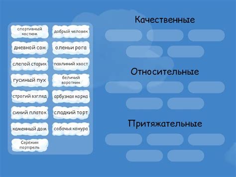 Разряды имён прилагательных Group Sort