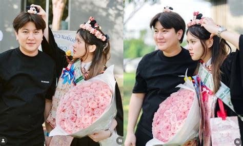 “ไฮโซกี้ สราวุธ” หอบดอกไม้ร่วมยินดีหวานใจ “มินนี่ ภัณฑิรา” เรียนจบปริญญาตรี