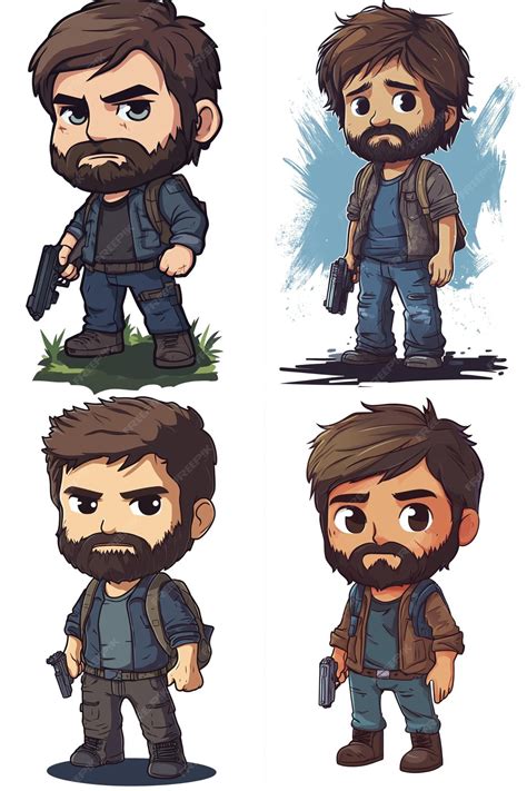 Chibi Joel Miller ¿quién Es él Vector Premium Generado Con Ia