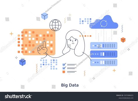 Big Data Concept Color Vector Illustration Stock Vector Royalty Free