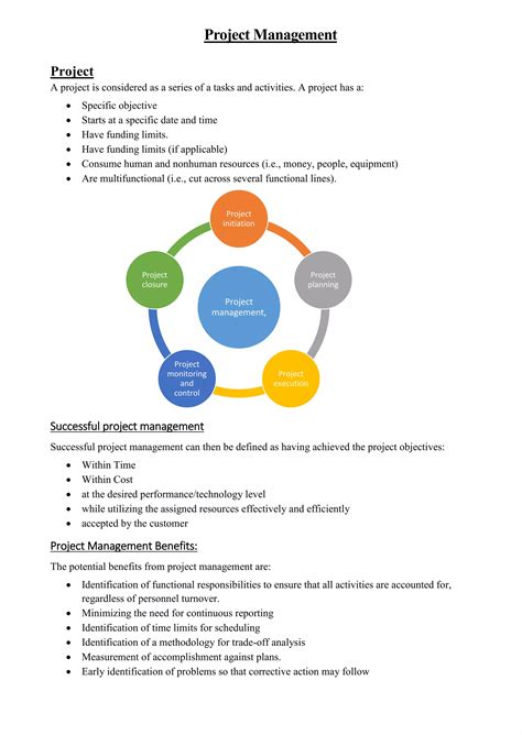 Project Management Lecture 1 Pdf