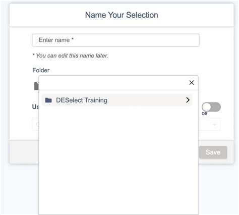 How Do I Create My First Selection Deselect