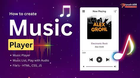 How To Make Music Player Using HTML CSS JS Piyush608