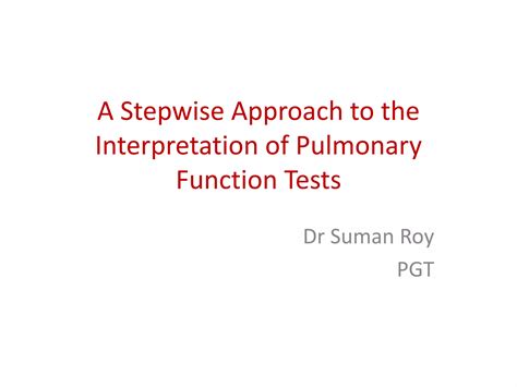 Interpretation Of Pulmonary Function Test Pptx