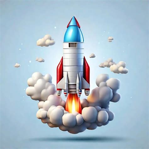 Premium Ai Image Flying Space Rocket 3d Realistic Generated By Ai