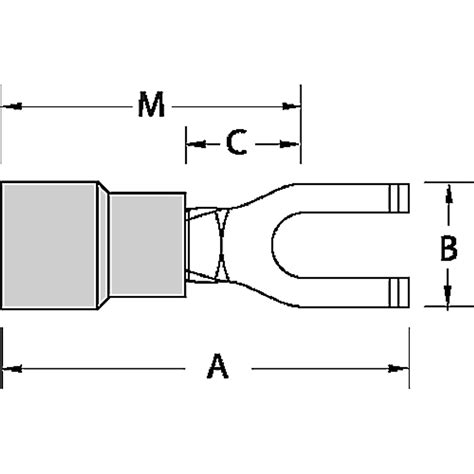 Thomas And Betts Ra18 8fs Fork Terminal Flanged Tongue Home Supply
