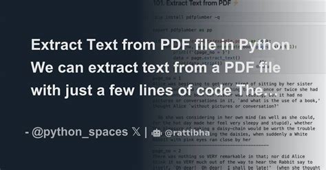 Extract Text From Pdf File In Python We Can Extract Text From A Pdf
