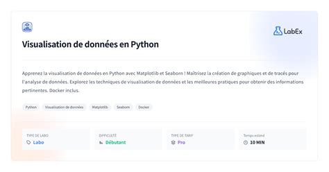 Visualisation De Données En Python Labex